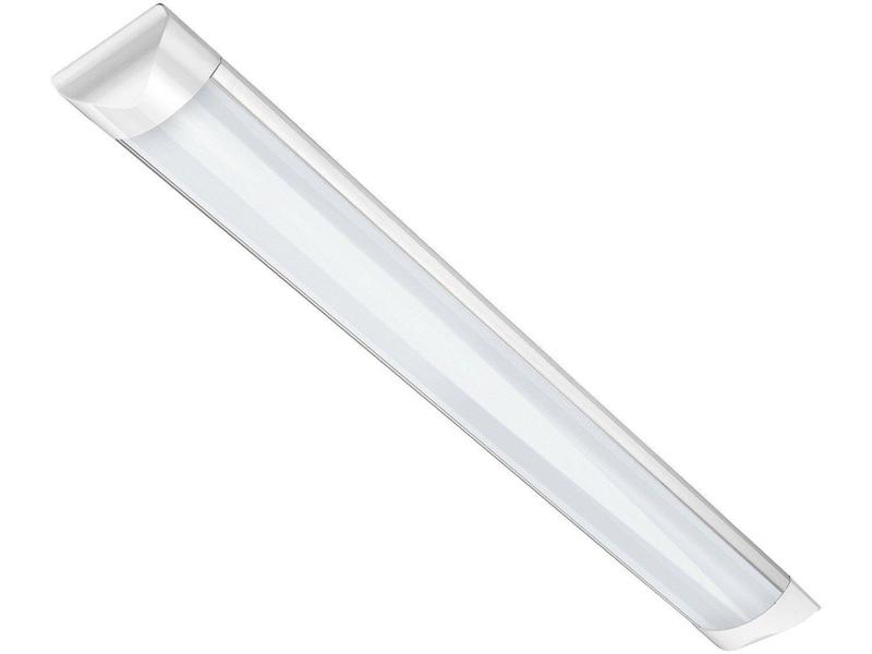 Luminária Led Sobrepor Slim 36W 120cm Bivolt - Branca 6500K Elgin ...