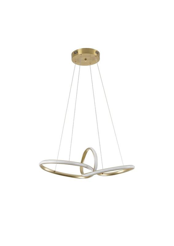 Luminária Lustre Pendente LED Sada Moderno Dourado Nordecor - Lustre ...