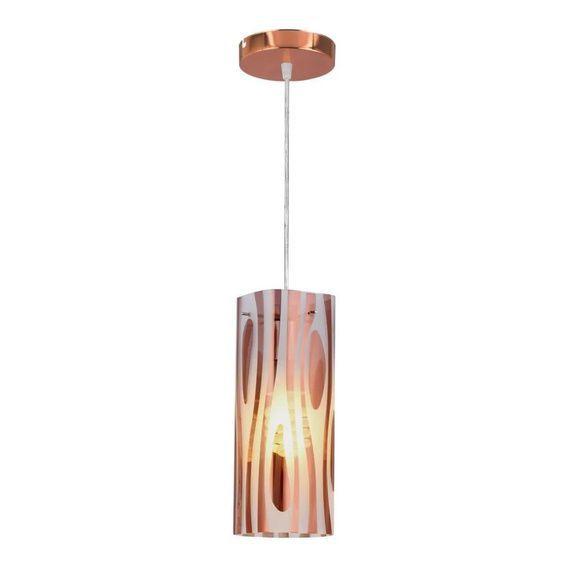 Luminária pendente mirage cobre 1 lâmpada bronzearte - Lustre - Magazine Luiza