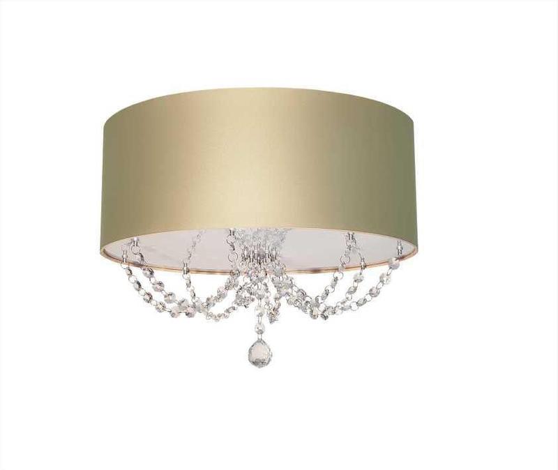 Luminária Plafon Com Cristal 30cm cor Bronze - Tom luz - Plafon ...