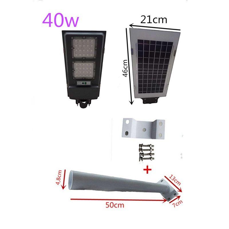 LUMINARIA PUBLICA Solar 40W sensor + acessorios - TLT - Luminária para ...