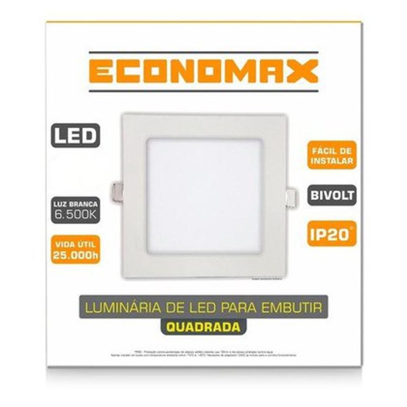 Luminária quadrada 24w de embutir economax - Economax - Luminária ...