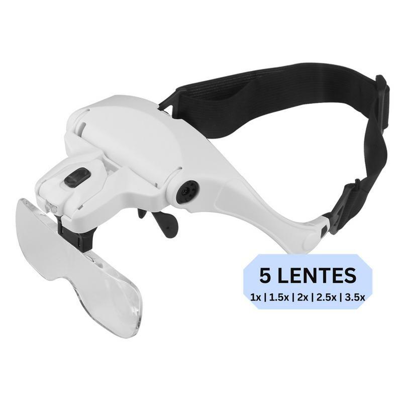 Lupa Cabeça Profissional Lente Aumento Led Estética Leitura - SOS ...