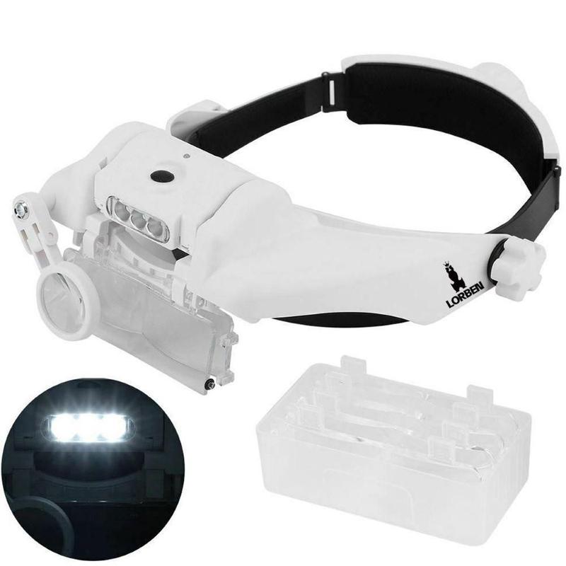 Lupa De Cabeça Óculos Profissional 3 Led 6 Lentes De Aumento - Lorben ...