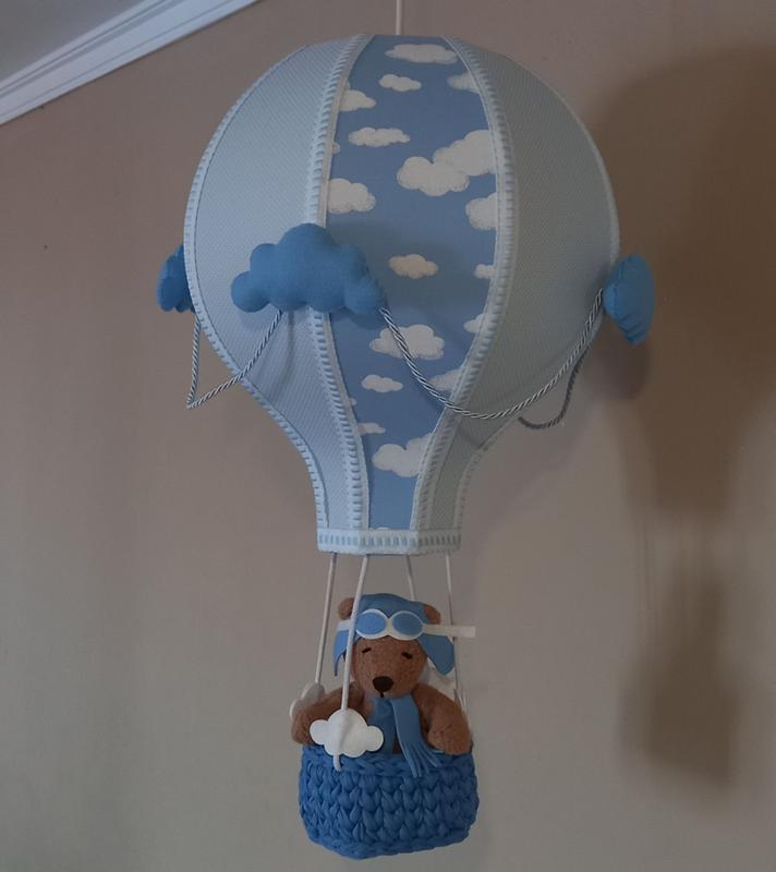 Lustre bebe balão azul urso nuvens - Fada artesã - Lustre - Magazine Luiza