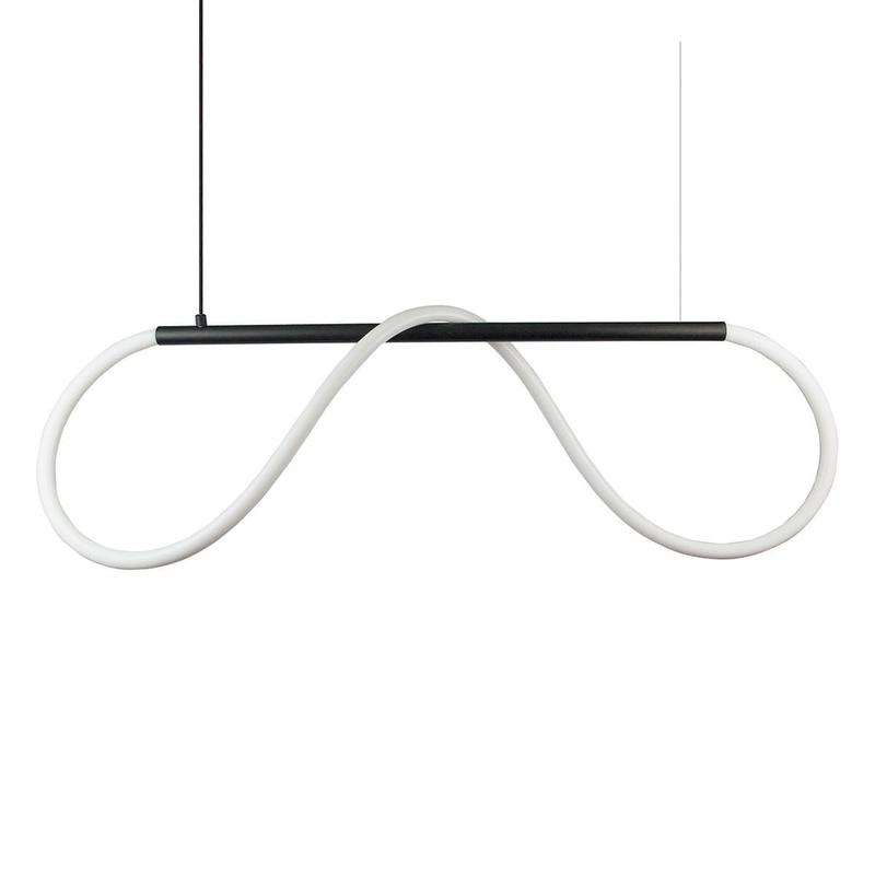 Lustre Design Moderno Rope 38w - Silicon LED 3000K - PRETO - Trybo ...