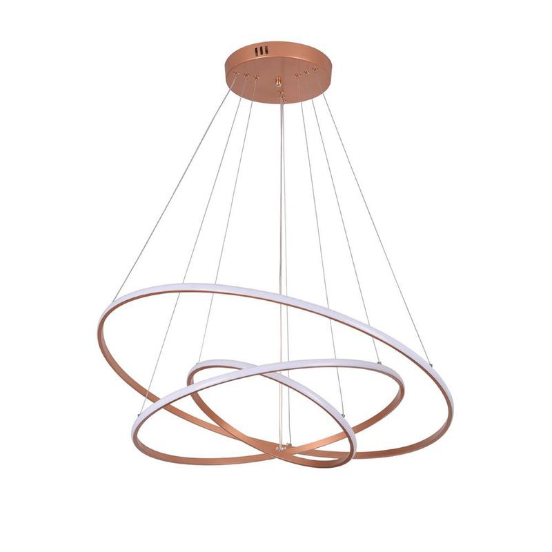 Lustre Pendente 3 Anéis Cobre Inverse Led 90W 3000K Bivolt - NORDECOR ...