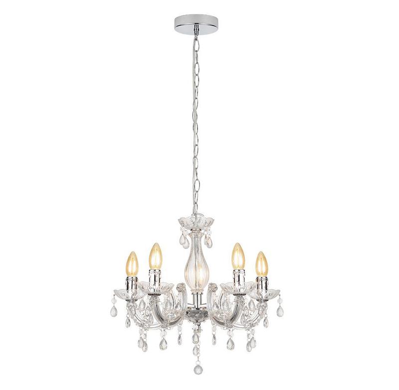 Lustre Pendente Candelabro 5 Braços Acrílico Elgin - Lustre - Magazine ...
