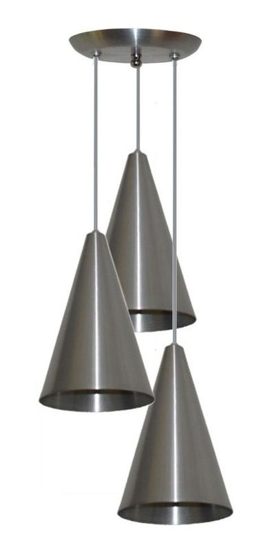 Lustre Pendente Cone Triplo Ideal Mesa De Jantar, Quarto - Lustres Amandini - Lustre - Magazine ...