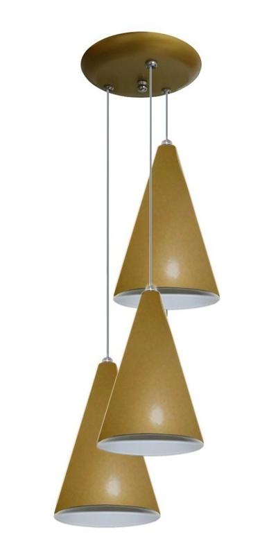 Lustre Pendente Cone Triplo Ideal Mesa De Jantar, Quarto - Lustres Amandini - Lustre - Magazine ...