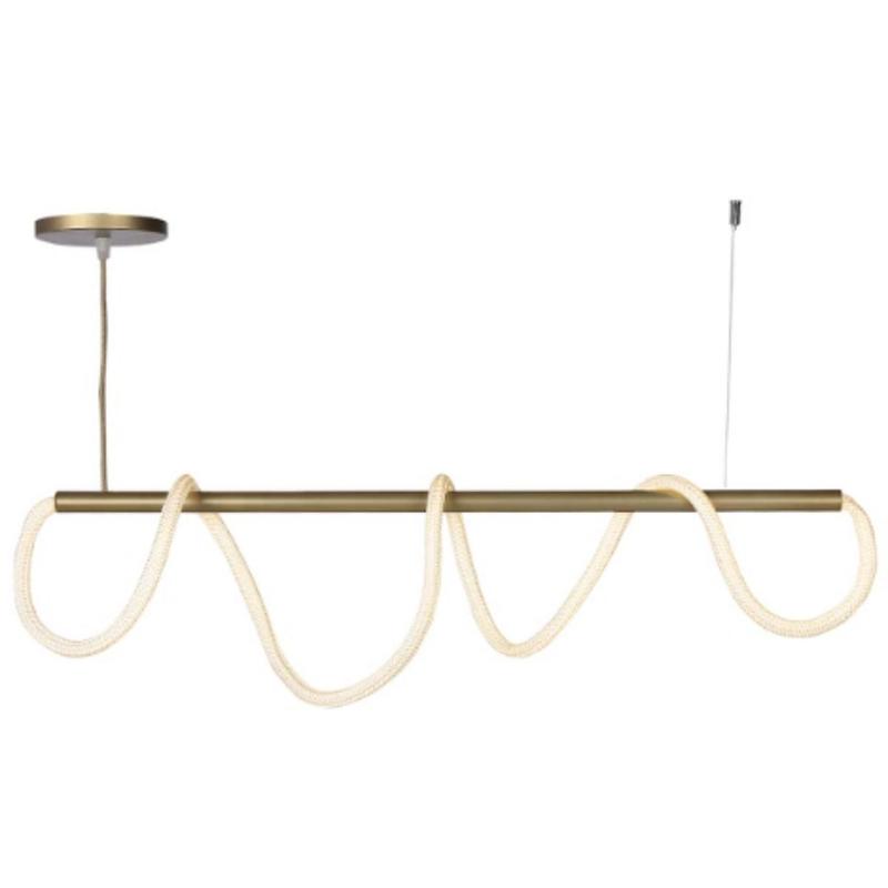 Lustre Pendente Corda 95cm Dourado 60w 3.000K BIV - ilunato - Lustre - Magazine Luiza