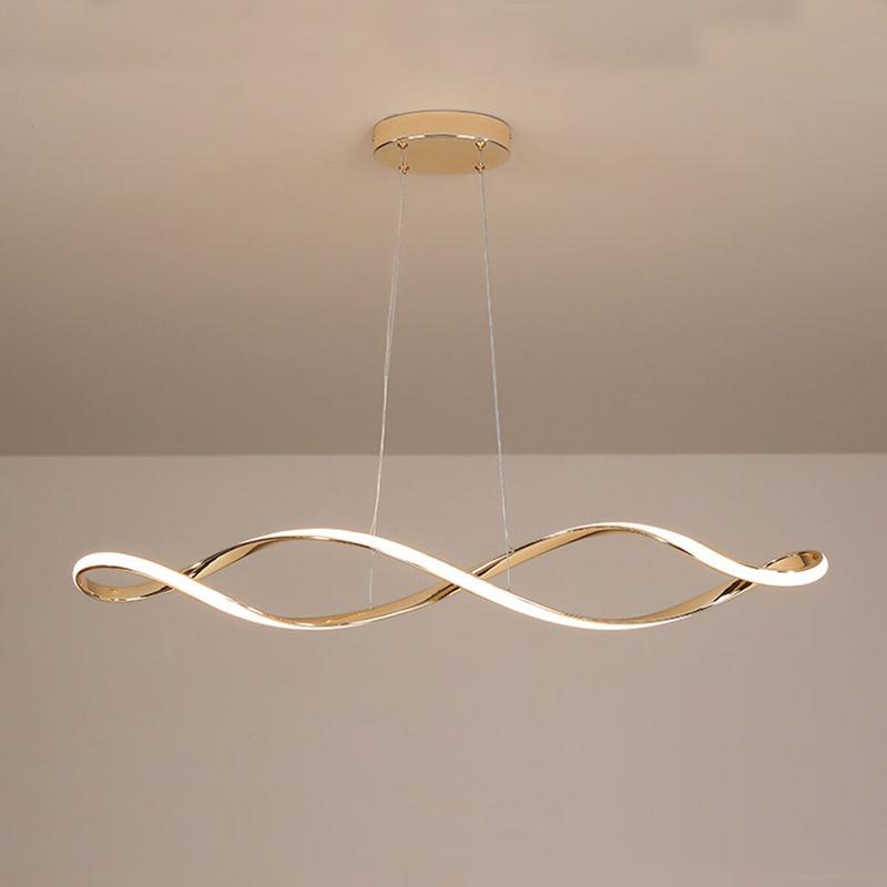 Lustre Pendente Led Integrado 92x17cm 55w 3000/4000/6000k Dourado ...