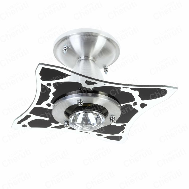 Lustres Sobrepor Preto Decorado Retro Para 1 Lâmpada - Lustres Cheruti ...