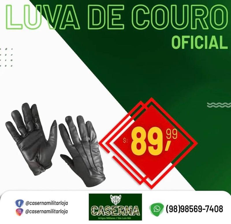 Luva de couro - LOJAS MILITARES - Luva de Frio - Magazine Luiza