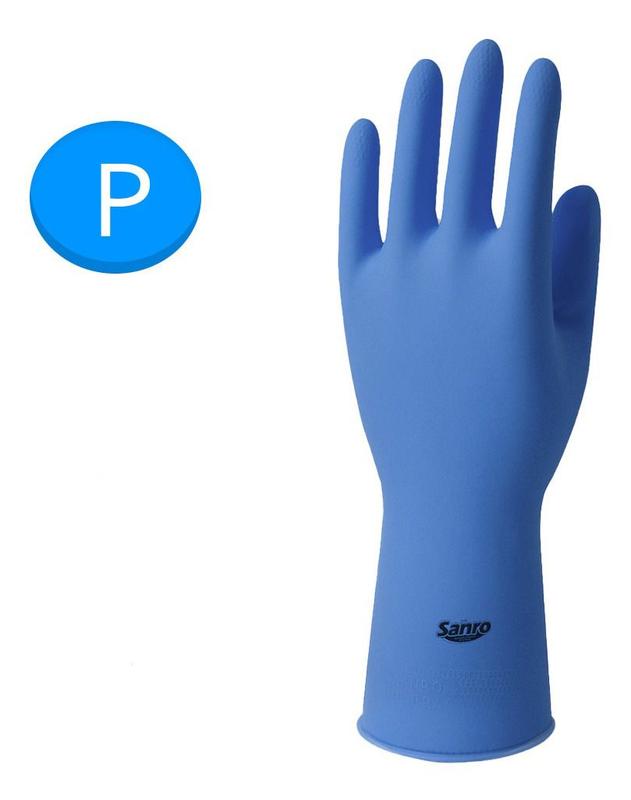 Luva De Limpeza Azul De Borracha Latex Sanro Light P - Luva Esponja ...