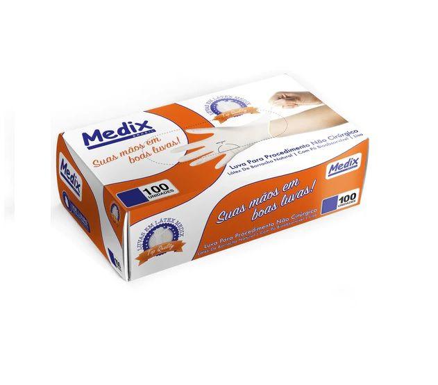 Luva de Procedimento Látex com Pó PP - Medix - Luvas Descartáveis ...