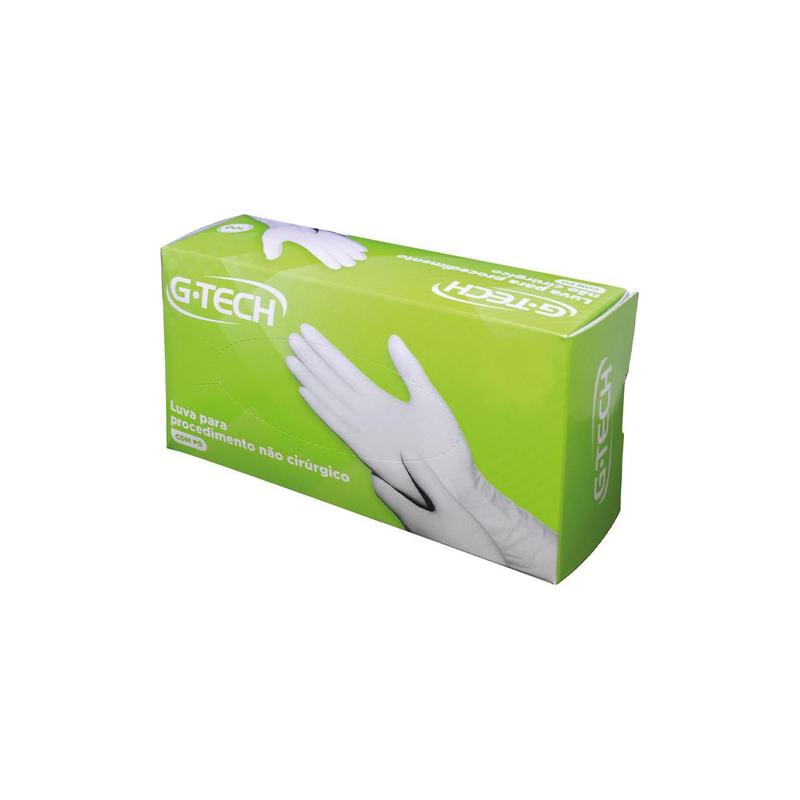 Luva de Procedimento não Cirúrgico Látex Com Pó C/100 Unidades Tamanho ...