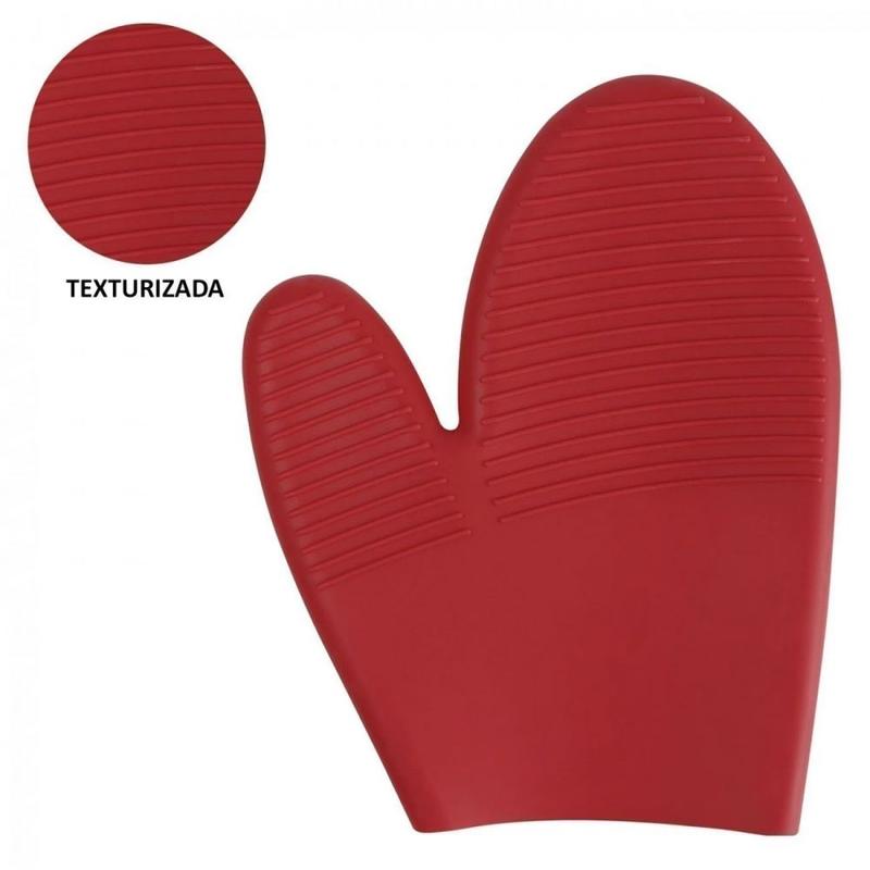 Luva de Silicone para Cozinha Basic Display Cor Vermelha Mor Mor e ...