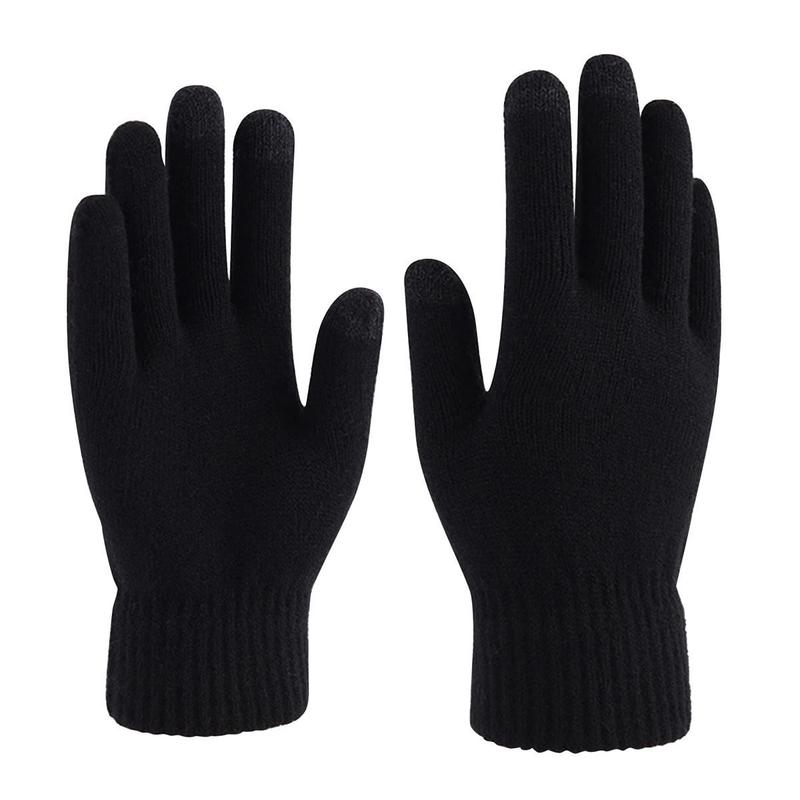 Luva Frio Inverno Adulto Unissex Lã Acrílica Aquecer Mãos Feminina Masculina Par - Hello Chic ...