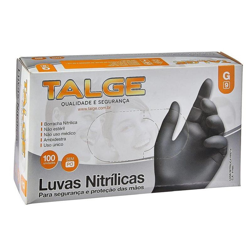 Luva Nitrilica Talge G Preta 100un - Luvas Descartáveis - Magazine Luiza