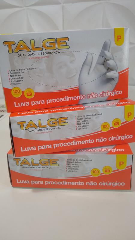 Luvas de Procedimento Látex c/pó TALGE 100un - Luva de Procedimento ...