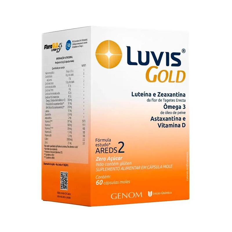 Luvis Gold Suplemento Alimentar C/ 60 Cápsulas - Genom - Multivitamínico / Polivitamínico ...