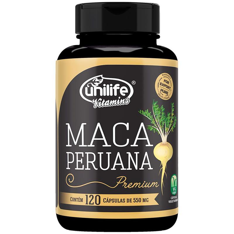 Maca Peruana Unilife Premium 120 Cápsulas 500mg - Original - Maca ...