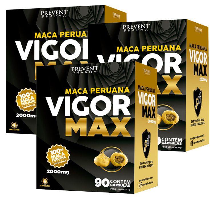 Maca Peruana Vigor Max 2000mg Pura 270 Caps Prevent Pharma - Maca Peruana - Magazine Luiza