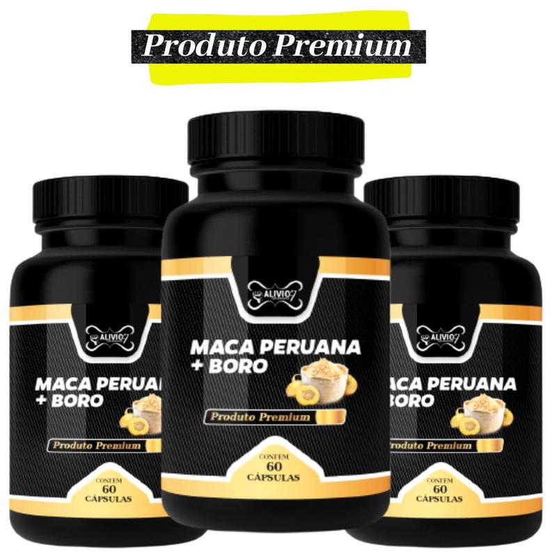 Maca Premium + Boro + Arginina 3 Potes 180 Cápsulas - Maca Peruana ...