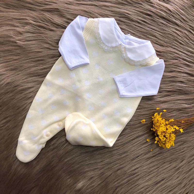 Macacão Bebê Infantil Linha Tricot Com Body Love - Mimo da Cegonha ...