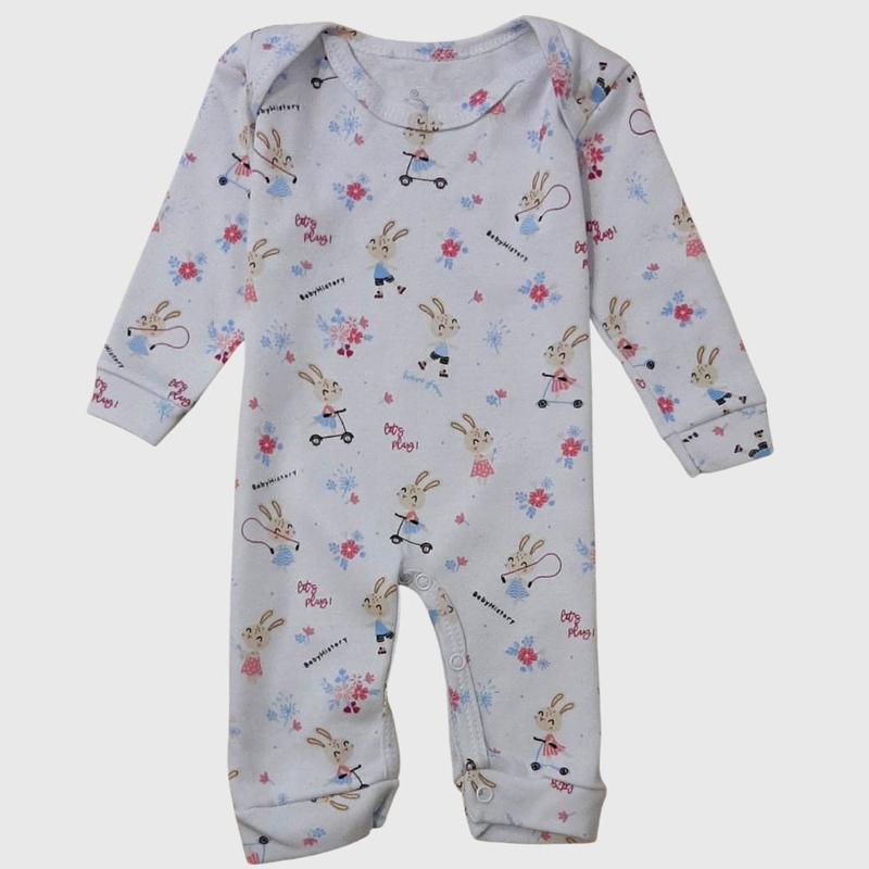 Macacão Bebê Menina Baby History Coelha Algodão Super Macio - Macacão e ...