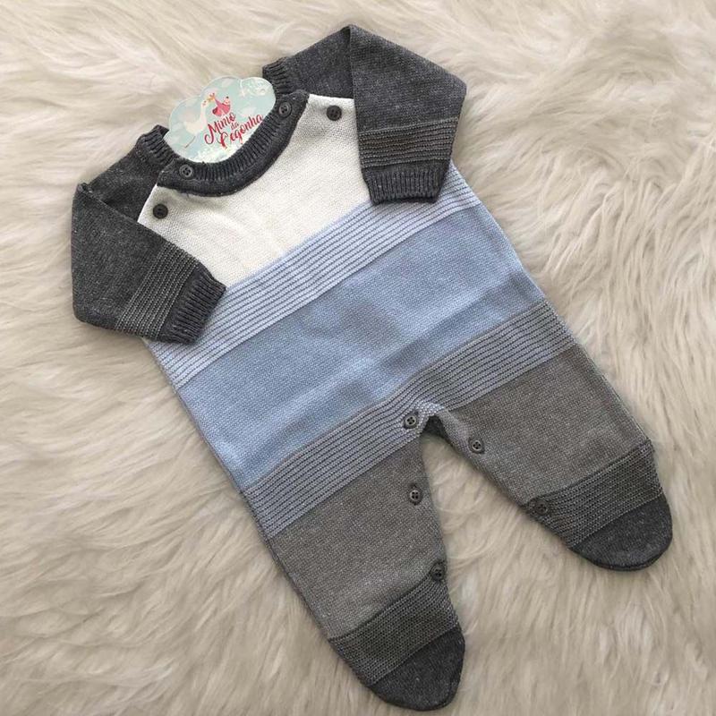 Macacão Infantil Bebê Maternidade Listra Larga Mundo Tiny - Mimo Da ...