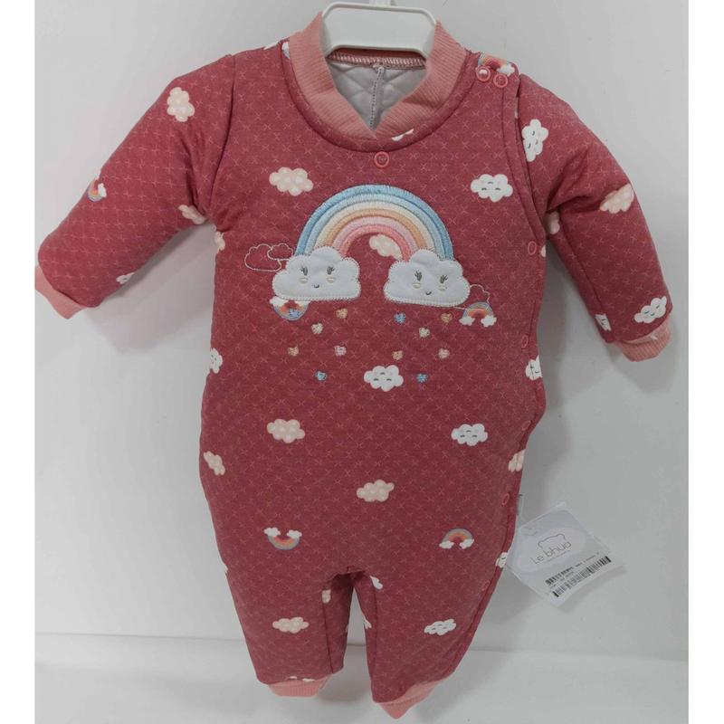 Macacão Longo Le Bhua Linha Paraiso Bebe Menina Luxo 466 - Le Bhua ...