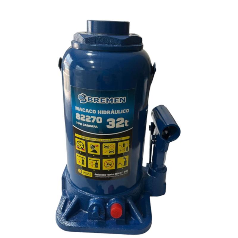 Macaco Hidráulico 32 TON Tipo Garrafa Com Válvula - Bremen - Macaco ...