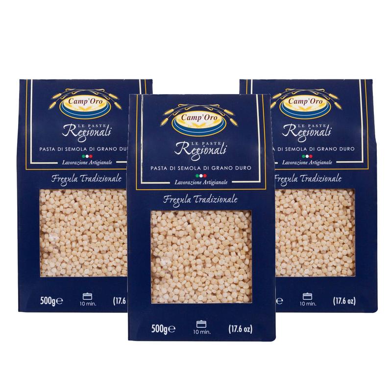 Macarrão Fregula Tradicional CAMP'ORO 500g (3 pacotes) - Macarrão ...