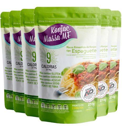 Macarrão Sem Gluten Espaguete 6 X 270g Konjac Shirataki - Macarrão ...