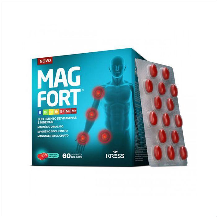 Magfort Magnésio com 60 Caps Kress - Cloreto de Magnésio / Magnésio ...