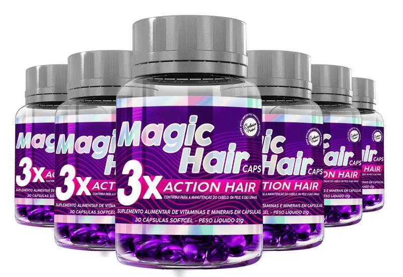 Magic Hair Caps - Tratamento 180 Dias - Kit de Tratamento para Cabelos ...