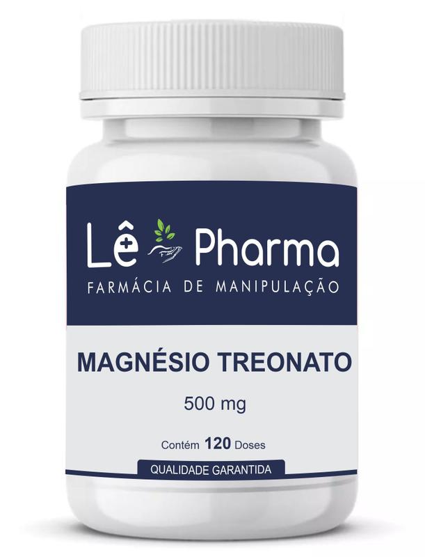 Magnésio Treonato 500mg 120 Cápsulas LePharma Origina - Cloreto de Magnésio / Magnésio Dimalato ...