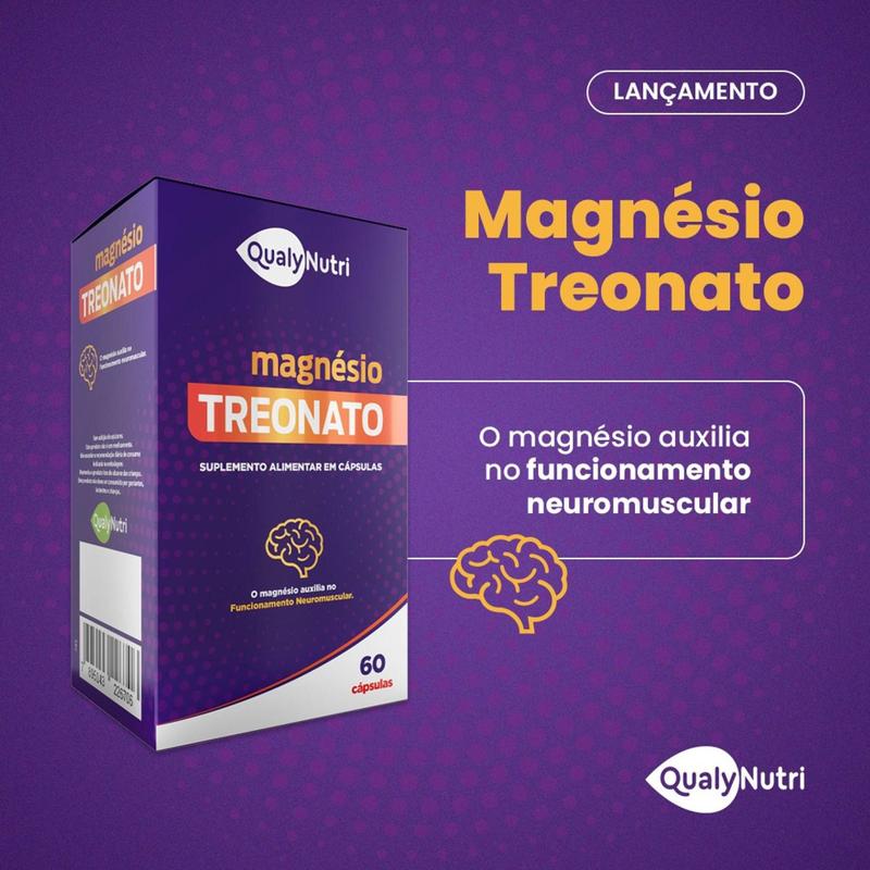 Magnésio Treronato Qualy Nutri 60caps - QualyNutri - Cloreto de Magnésio / Magnésio Dimalato ...