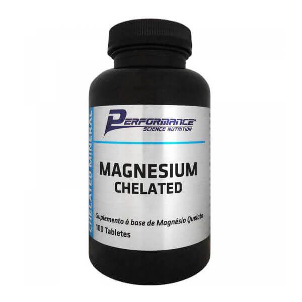 Magnesium Chelated Performance Nutrition - 100 tabletes - Cloreto de ...