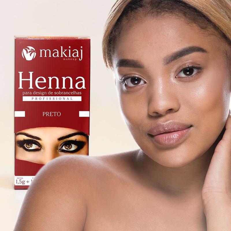 Makiaj - Kit Henna para Sobrancelha Preto - Tinta e Henna para ...