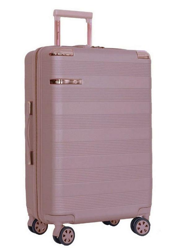 Mala Bordo Pequena 10kg Anac Rodinhas 360º Viagem Rígida Rose Feminina ...