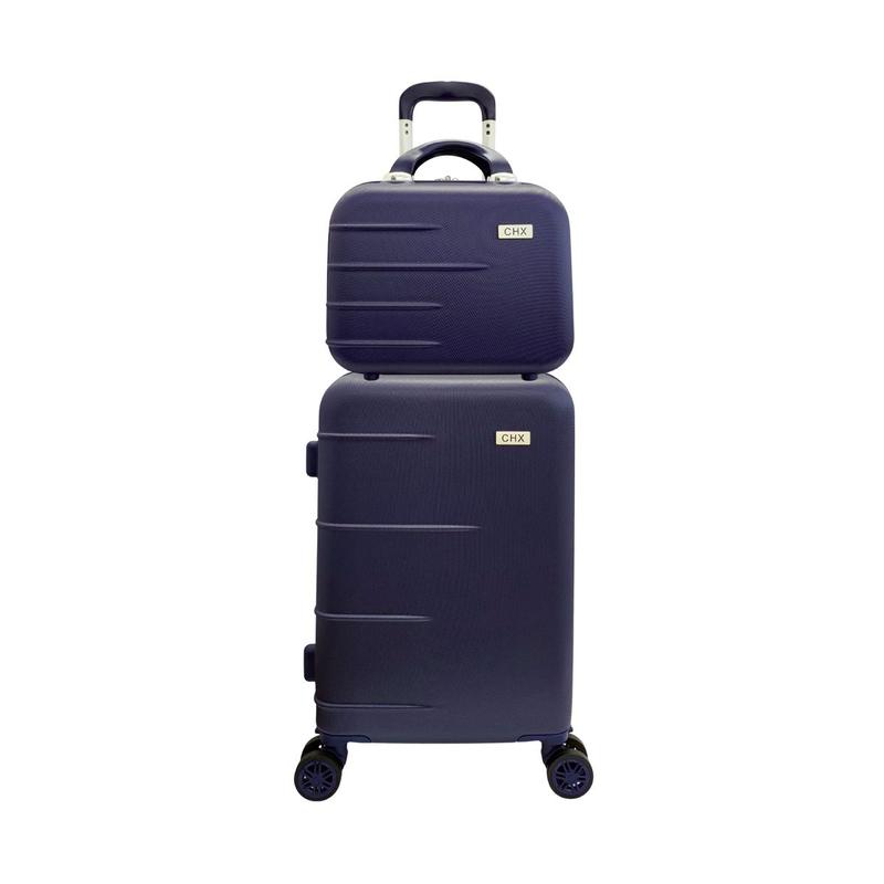 Mala de Bordo com Frasqueira Viagem Expansiva Rígida com rodinha Dupla ...