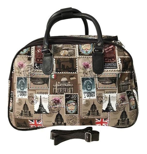 Mala de Mão Viagem Estampa Selos Aprovada Para Bordo 3 Cores - Blitz ...