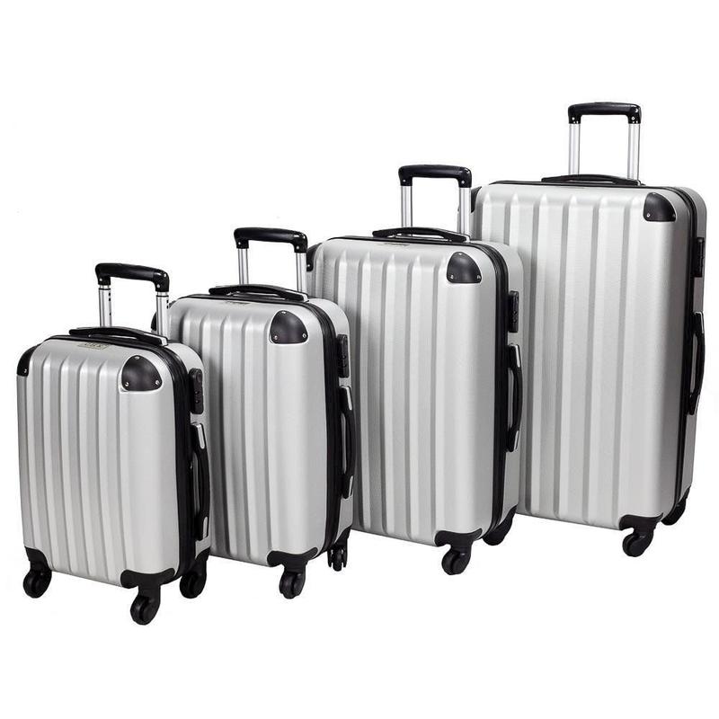 Mala de Viagem 360 em Fibra Mazzo - KIT COM 04 MALAS (G-M-P- BORDO PP ...