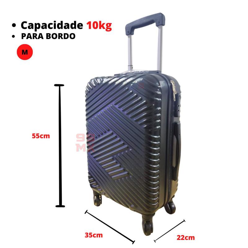 Mala De Viagem Bordo Pequena Rodinha 360º 10kg - 99MX - Mala de Bordo ...