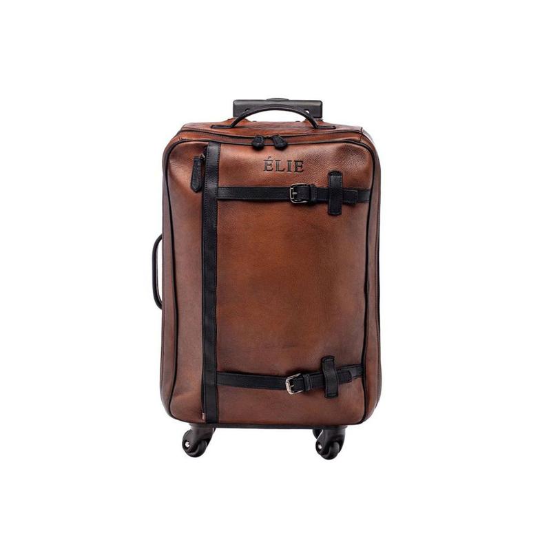 Mala de viagem élie tours conhaque/preto - mala de viagem élie tours ...
