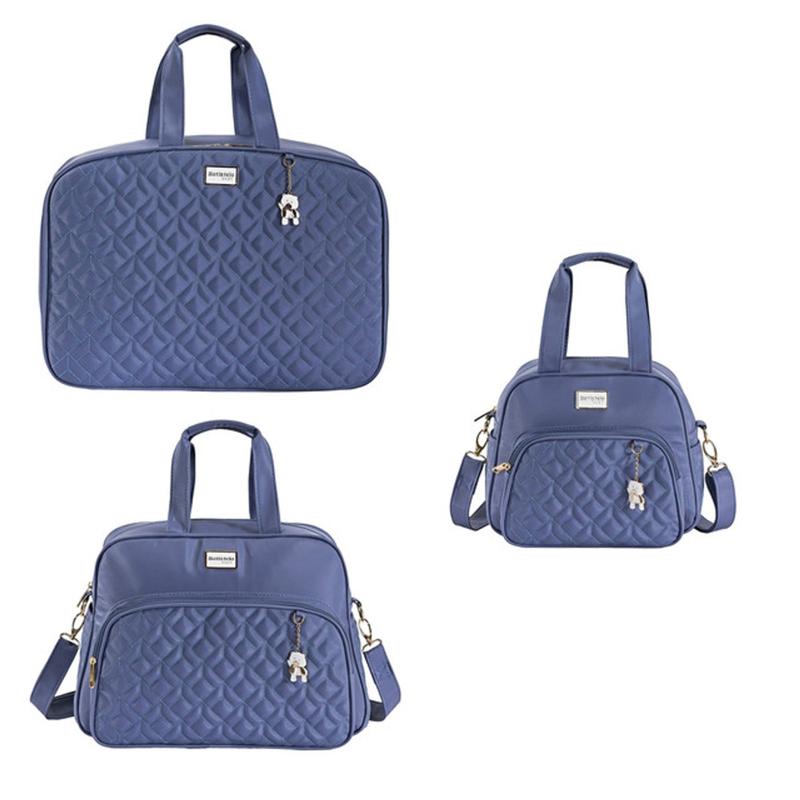 Mala e Bolsas Maternidade Cambridge Azul marinho Batistela Baby - Bolsa ...