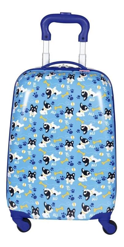 Mala Malinha Kids Dog Cachorro Pets Rodinhas 360º Sestini G - Mala ...